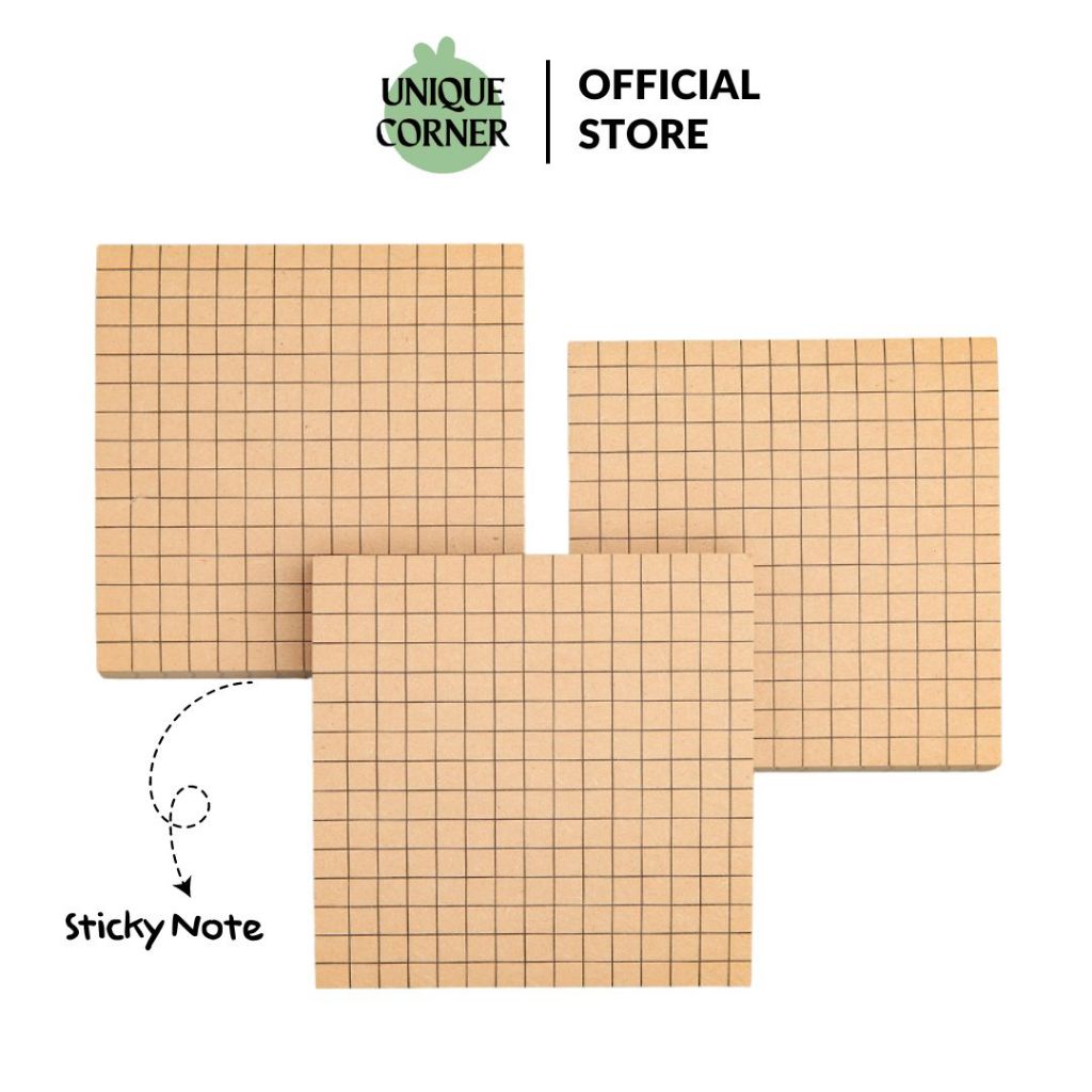 Jual UQ (75 Lembar) Sticky Notes Brown White Post-it Memopad Sekolah ...