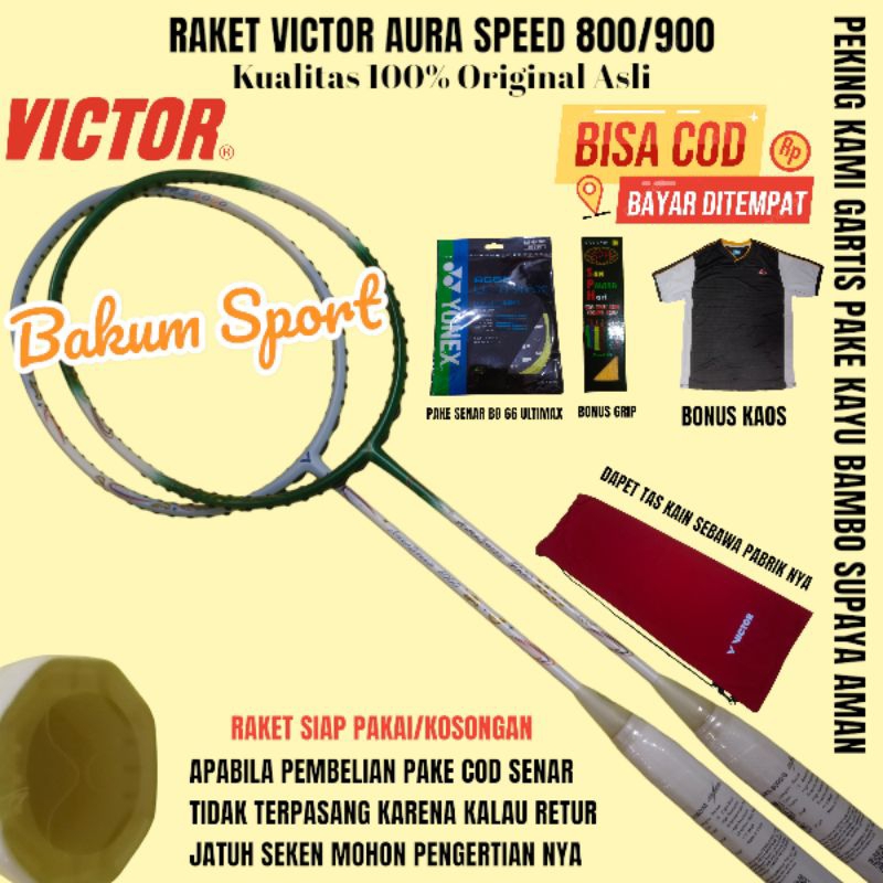 Jual Raket victor aura speed 8000/9000 kualitas 100% original asli Bisa ...