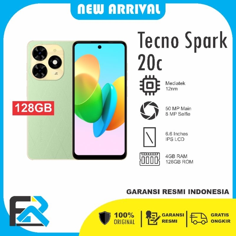 Jual Tecno Spark 20C 4/128 Garansi Resmi | Shopee Indonesia