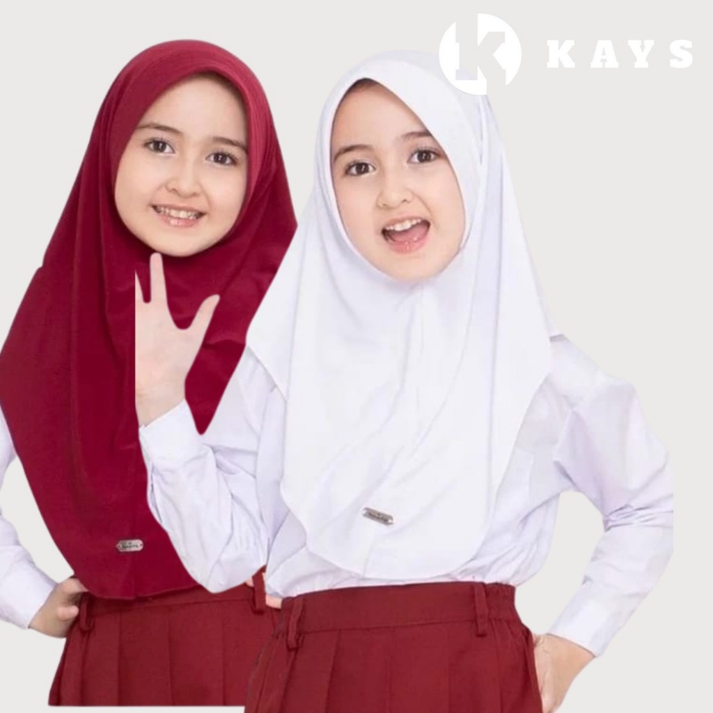 Jual KAYS - Kerudung Anak Sekolah sd Instan Bahan Jersey | Shopee Indonesia