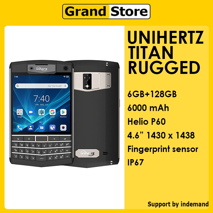 Jual Unihertz Titan Rugged, QWERTY Keypad, 6GB + 128GB, 4.6", Fingerprint sensor, IP67, Helio ...