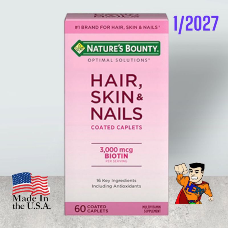 Jual Natures Nature Nature's Bounty Hair Skin Nails Coated Caplets ...
