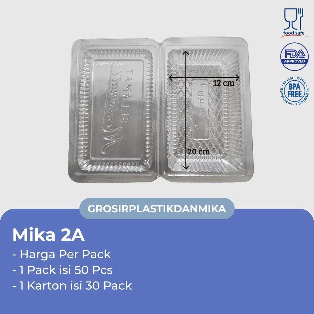 Jual [ 10 Pcs ] MIKA TX 2A / MIKA KUE PLASTIK UKURAN 2A ISI 10 PCS ...