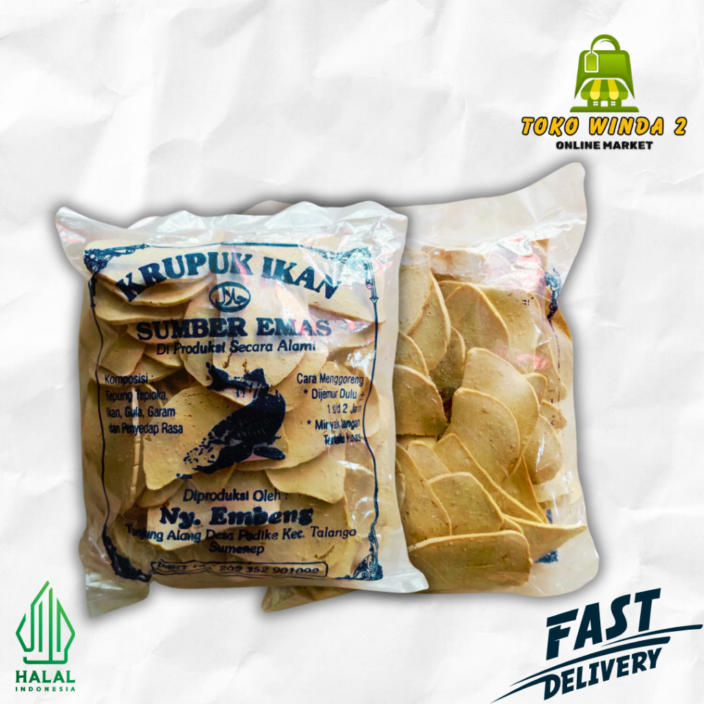 Jual Kerupuk ikan Tenggiri Khas Pulau Talango CAP EMBENG | Shopee Indonesia