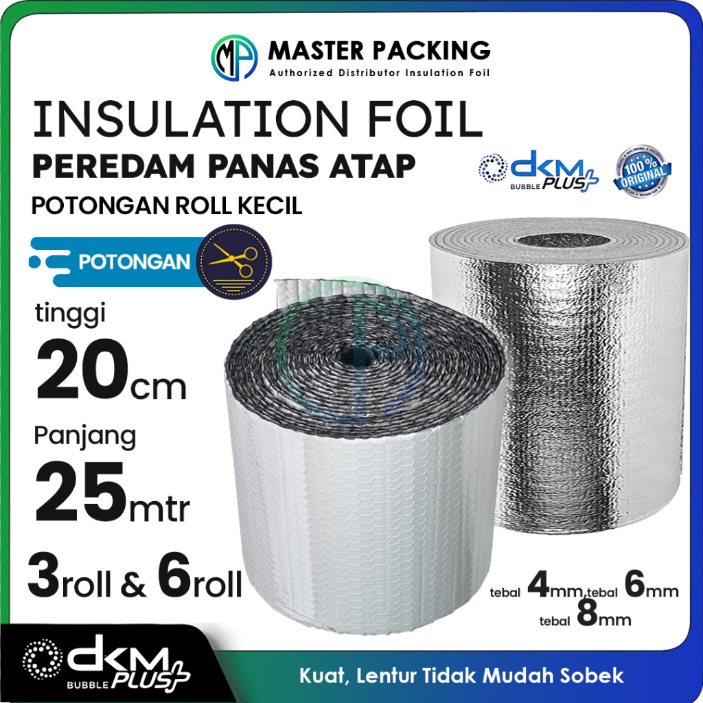 Jual Bubble & Foam Metalizing Insulation Foil Potongan 20cm X 25m 3 dan ...