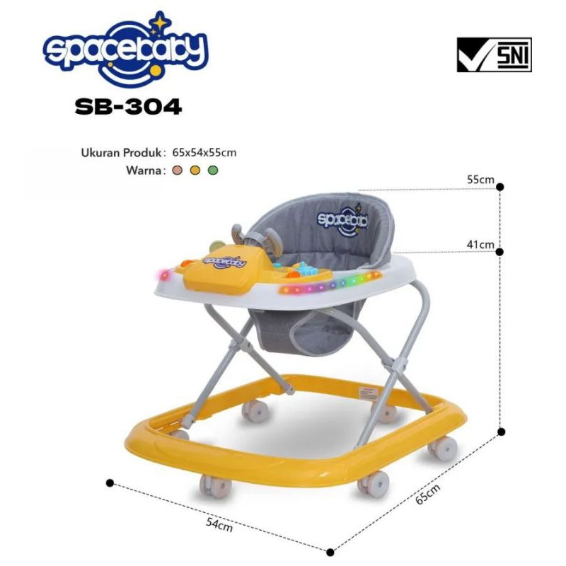 Jual Baby Walker Spacebaby new product/Apollo bantu belajar jalan anak ...