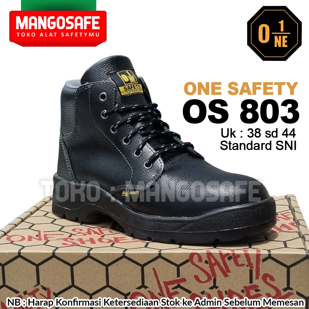 Jual Sepatu Proyek Ringan & Murah OS 803 Semi Boot BerTali Lace Up ...