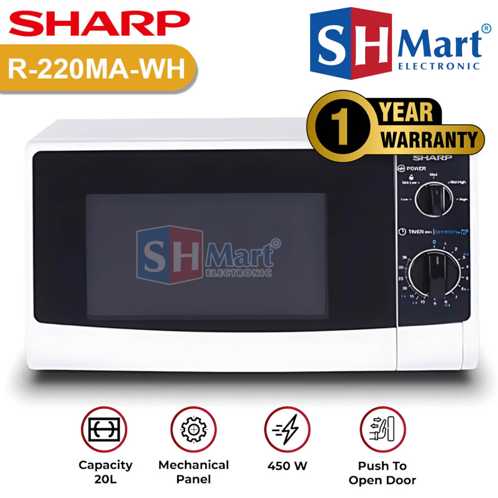 Jual MICROWAVE SHARP KAPASITAS 20 LITER R-220MAWH / R220MAWH 450 WATT ...