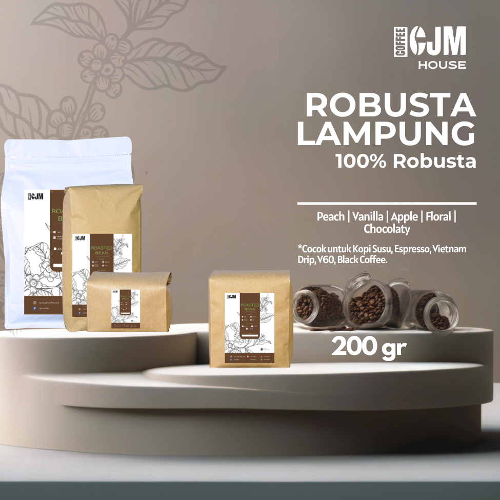 Jual 200Gr Pure Robusta Lampung | CJM Coffee House | Kopi Premium Asli ...