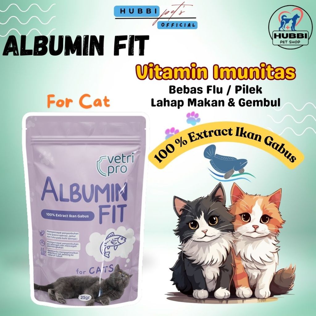 Jual Albumin Fit Kucing VETRIPRO - Vitamin Kucing Imunitas, Bebas Flu ...