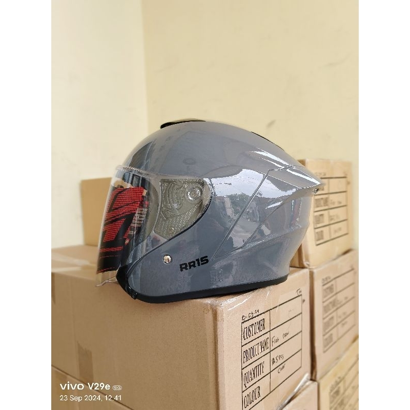 Jual HELM MODEL KAIROS MERK MLA RR15 FULL WARNA SOLID SINGLE VISOR ...