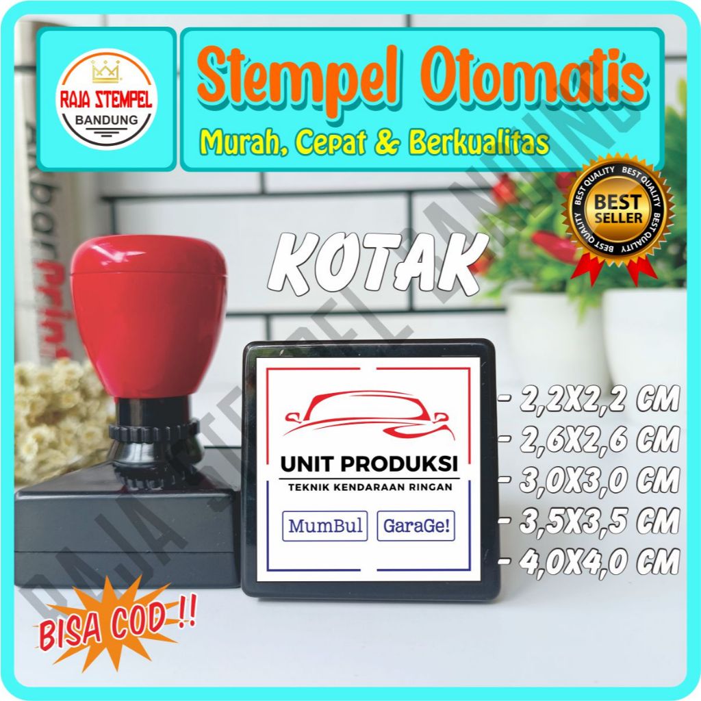 Jual STEMPEL FLASH KOTAK UK 4X4CM, 3,5X3,5CM, 2,6X2,6CM STAMPEL LOGO USAHA, STEMPLE ONLINE SHOP ...