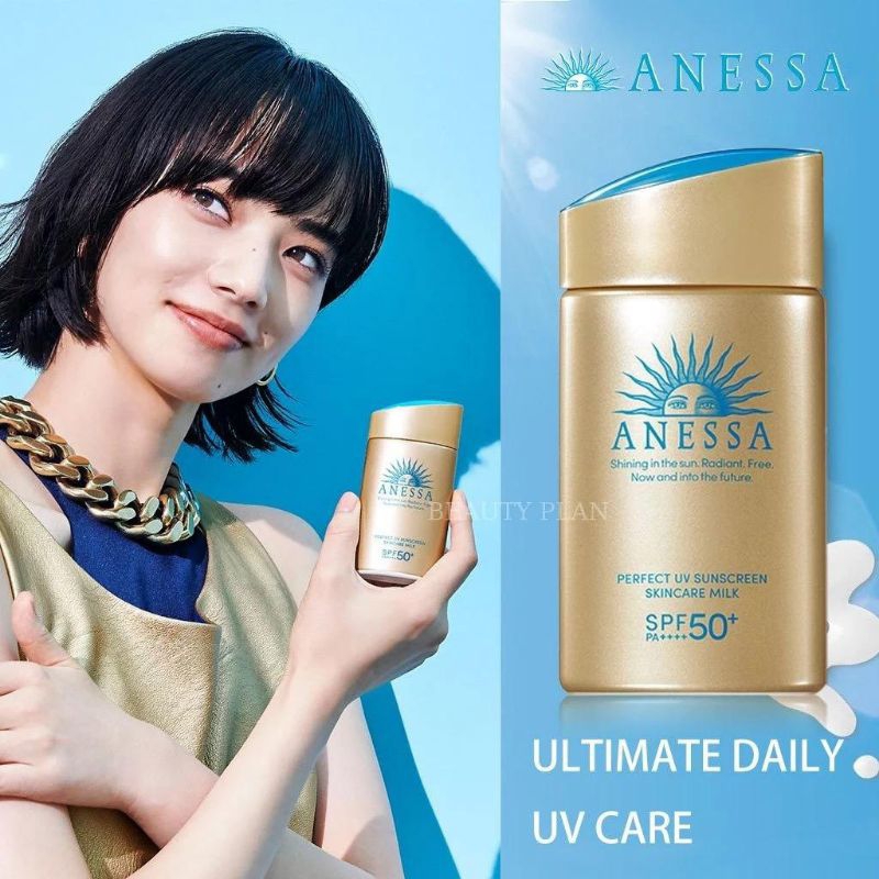 Jual ANESSA SUNSCREEN 60ML Perfect UV Sunscreen Skincare Milk SPF50 PA ...