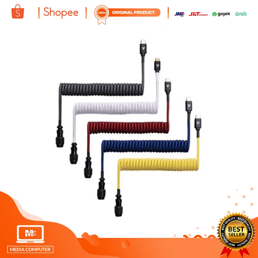Jual Fantech AC701 Coiled Cable Type C Kabel Coil Keyboard Mechanical ...