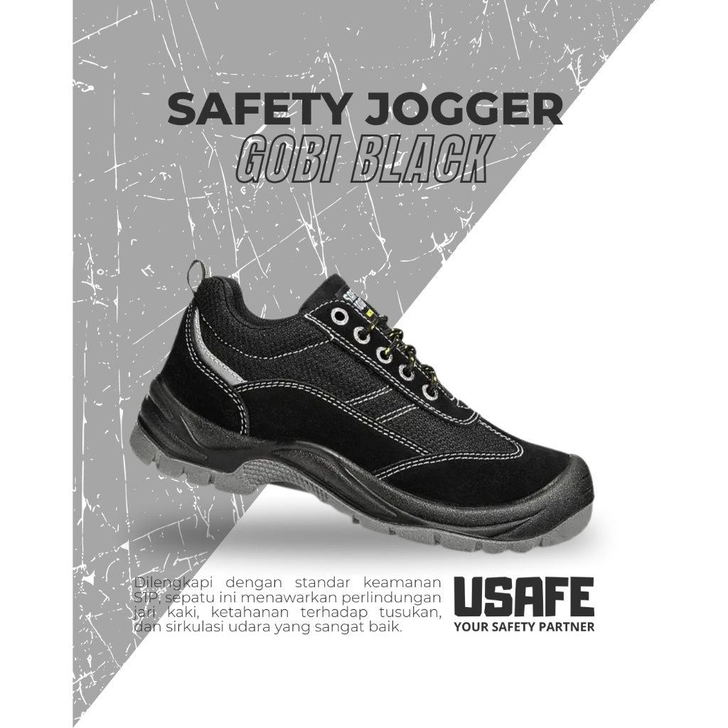 Jual Sepatu Safety Jogger Gobi Hitam Black | Shopee Indonesia