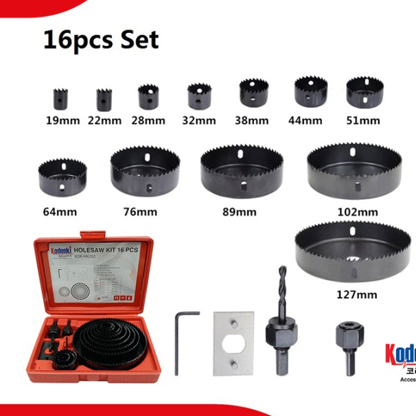 Jual Mata Bor Hole saw Uniseal 1/2 - 4 Inch Pipa Paralon Pvc 1Set ...