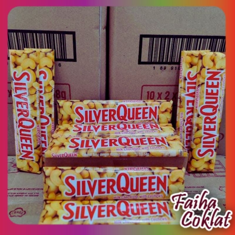 Jual Snack Coklat Silverqueen Bar 55gr SQ Mede 55gr 1 box isi 10 / 1 ...