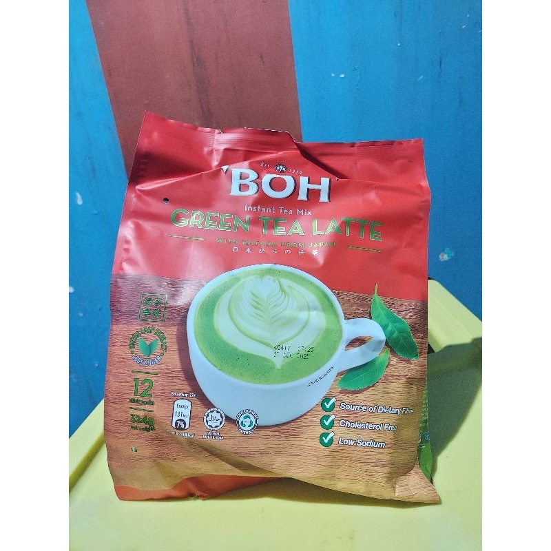 Jual Boh Green Tea Latte (12x27gr) Less Sugar Boh Instant Tea Mix with ...