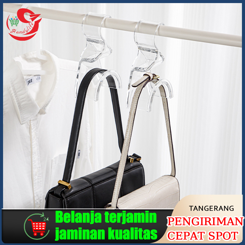 Jual Bag Hanger Transparan Kait Gantungan Tas Hanger Tas Organizer Tas ...