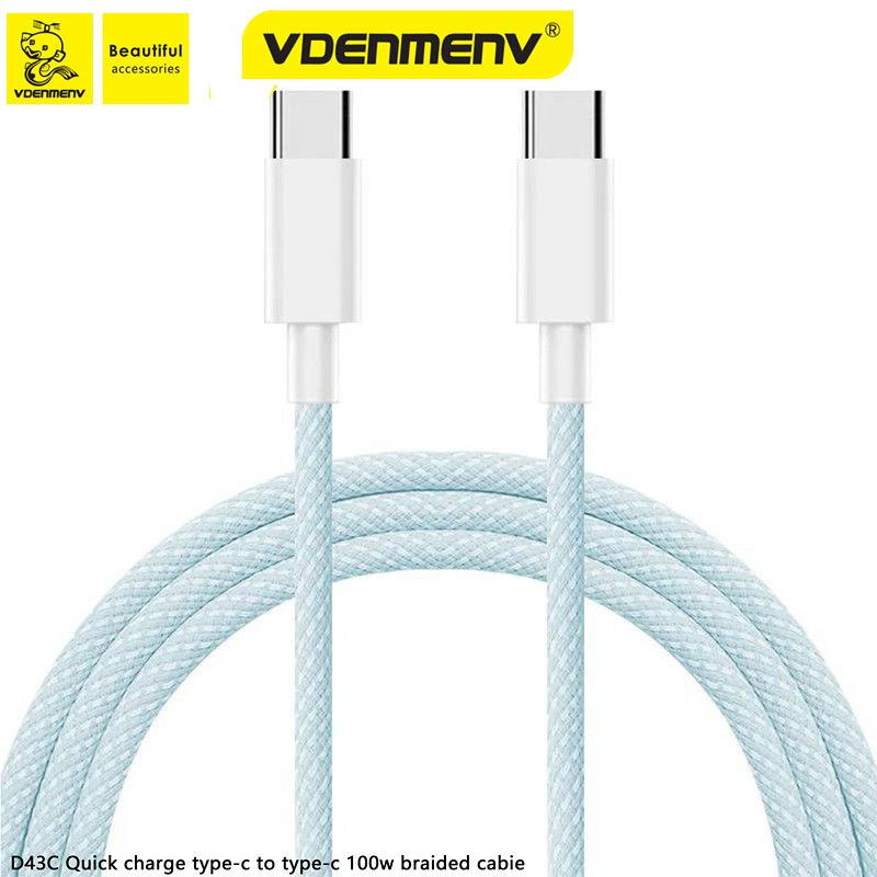 Jual VDENMENV D43C Fast Charging Data Cable Type c to Type c 100W 1M ...