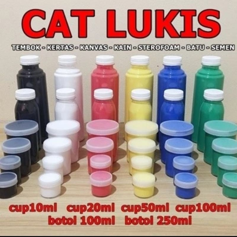 Jual Cat lukis water base harga satuan untuk kreasi gambar anak anak ...