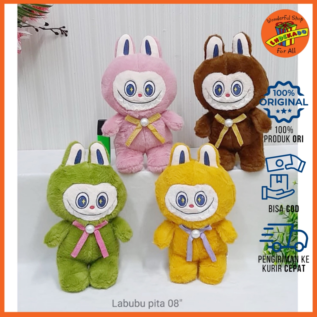 Jual Boneka Labubu Pita Warna Warni Size 8''/14''cm/Boneka Labubu Lucu ...