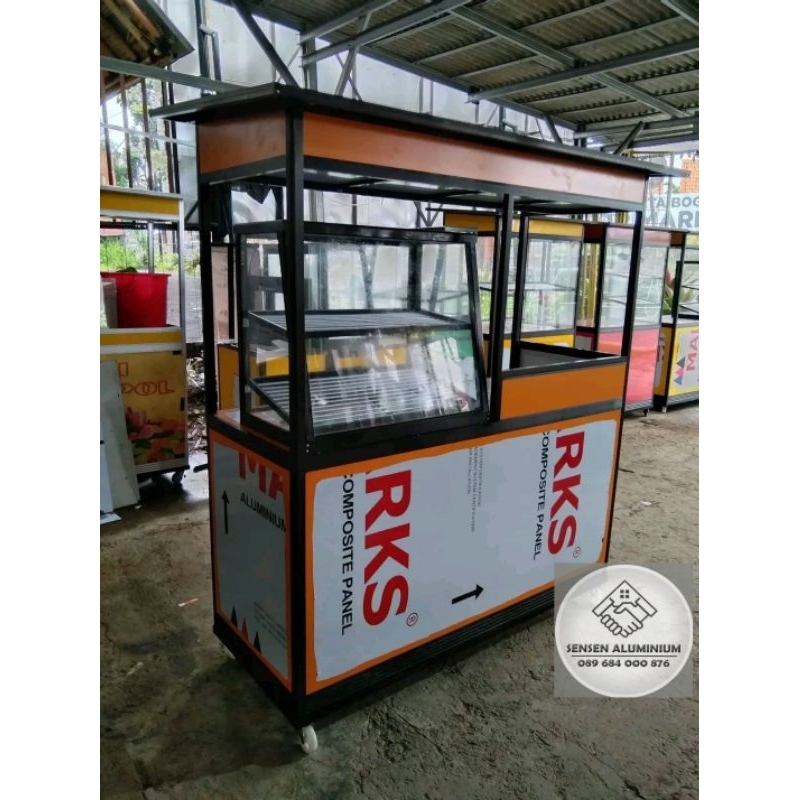 Jual rombong gerobak ayam goreng / lalapan aluminium malang | Shopee ...