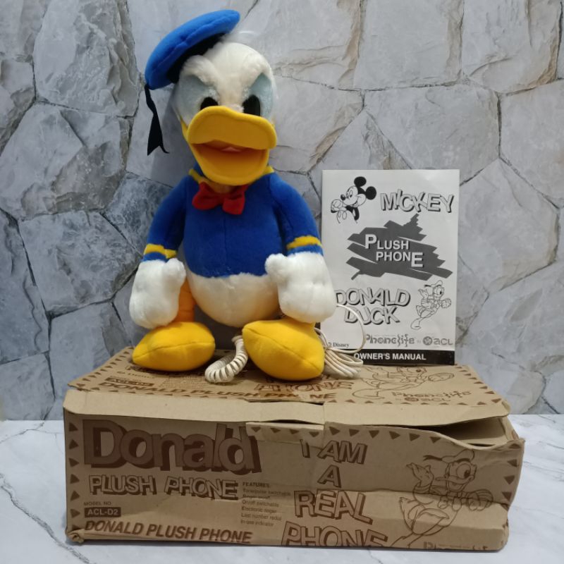 Jual Boneka Telephone Vintage Donald Duck Disney Original With Box ...
