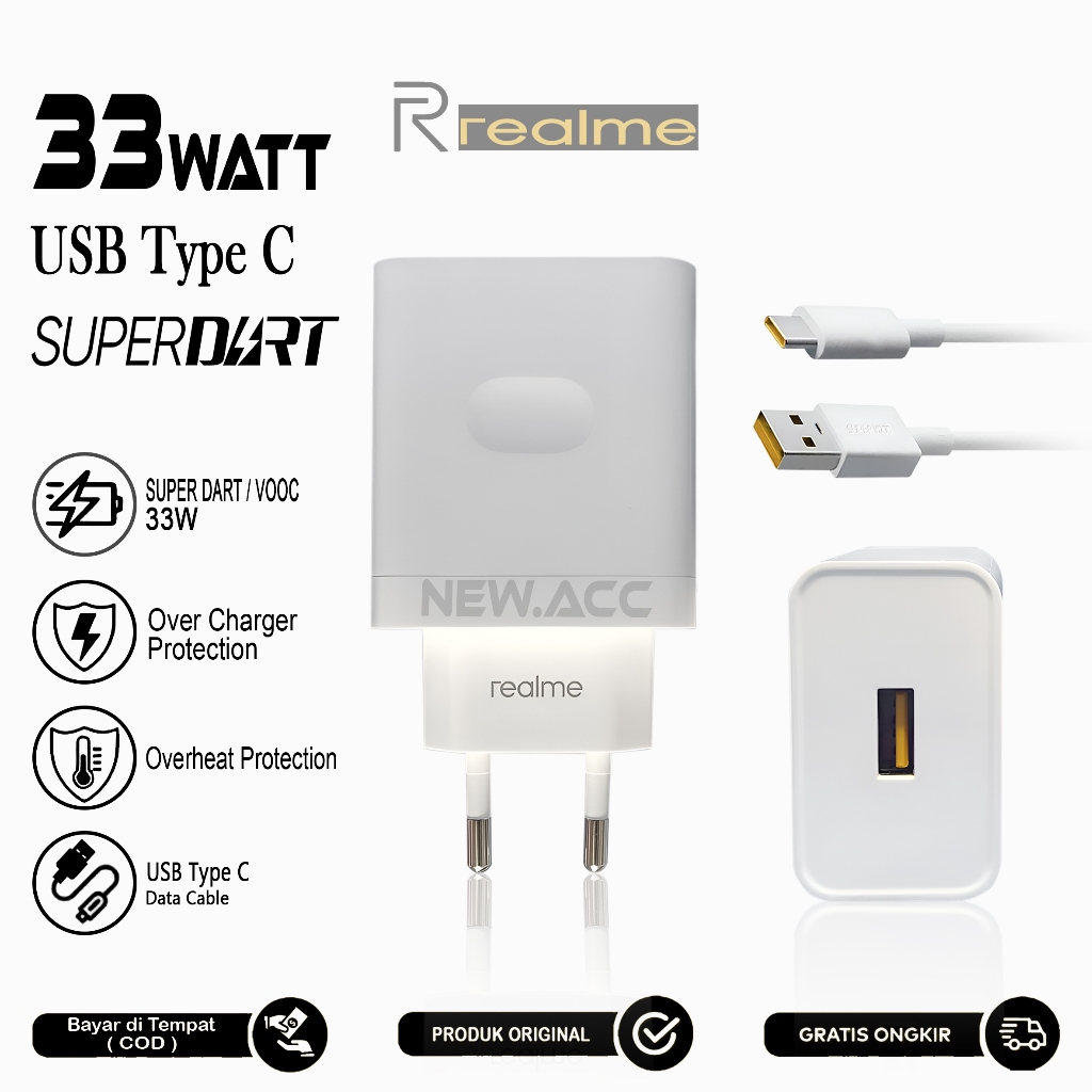 Jual Charger Casan Realme C53 C55 Nfc Narzo 50 50 Pro 5G Original ...