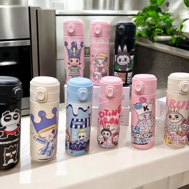 Jual Botol Minum Thermos Kartun Tumblr Stainless 304 Labubu Pop Mart Molly Lucu | Shopee Indonesia