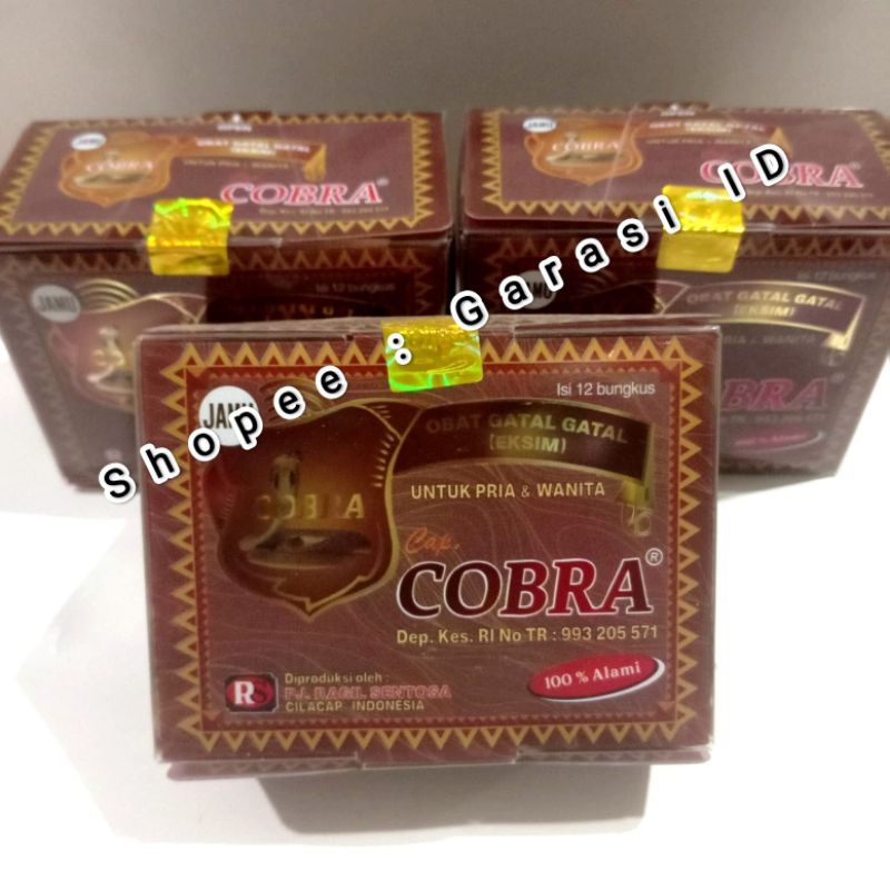 Jual Jamu Cobra Gatal Dan Eksim 1Pak Isi 12 Sachet | Shopee Indonesia