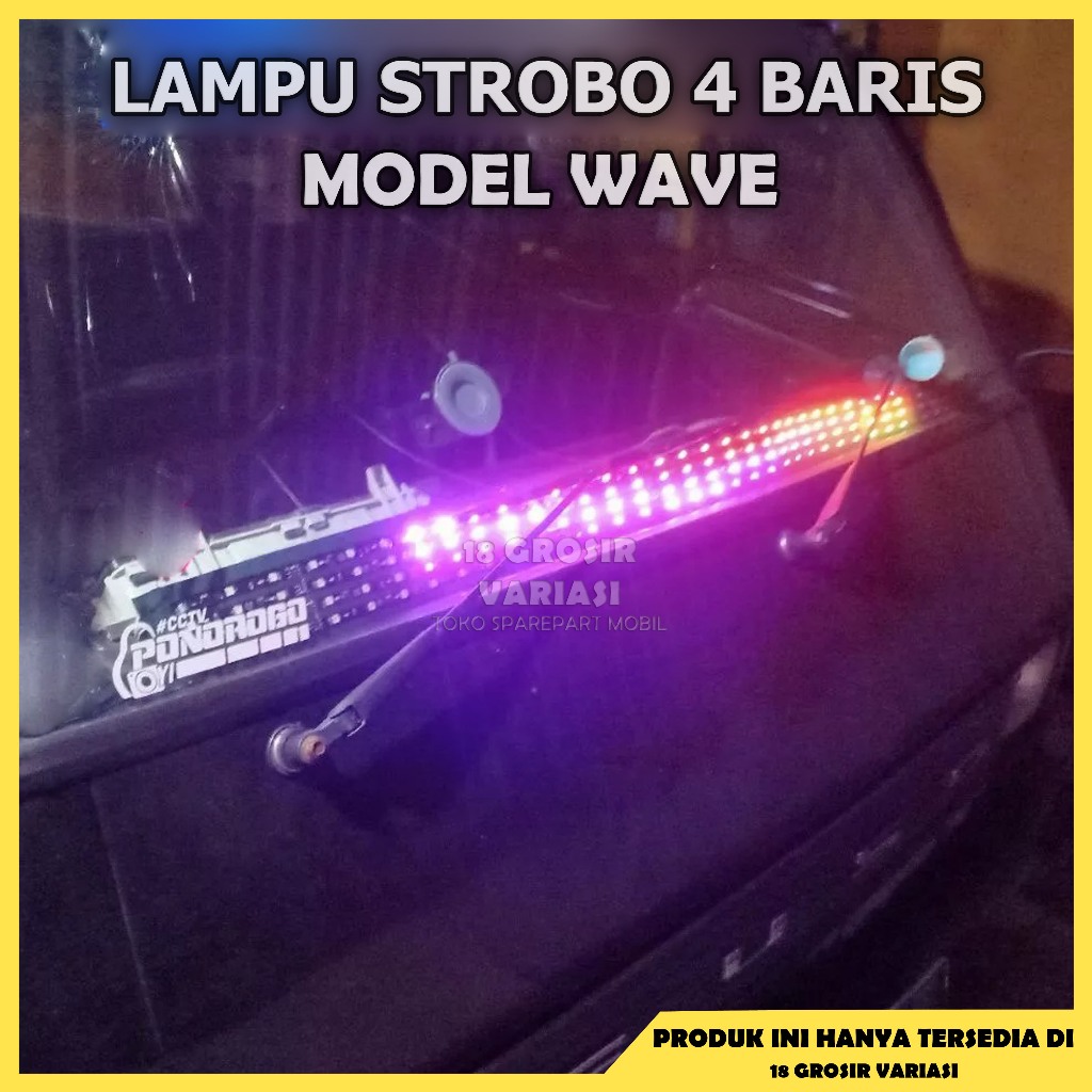 Jual Lampu LED Strobo 4 Baris Wave Strobo Kaca Bus Strobo 4 Baris Truk ...