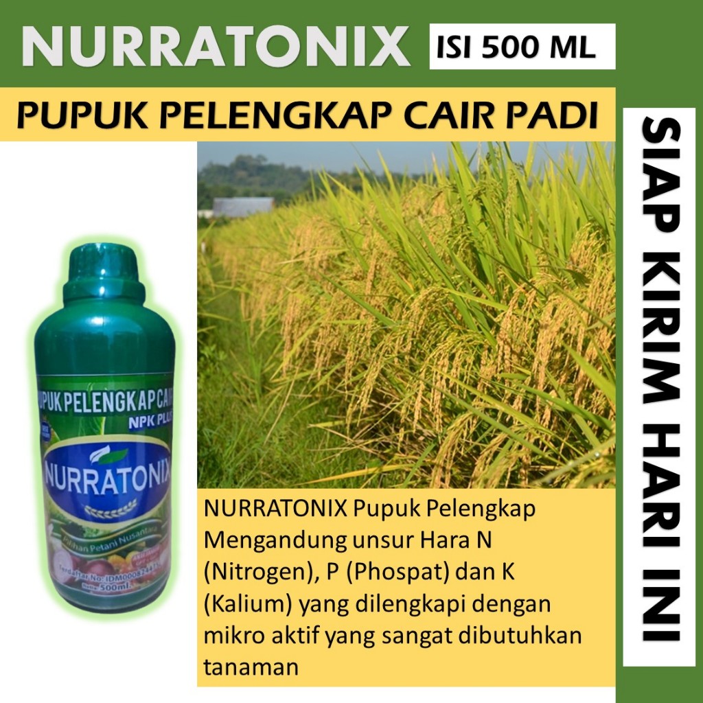 Jual nurratonix 500 ml pupuk npk cair untuk padi organik untuk buah ...