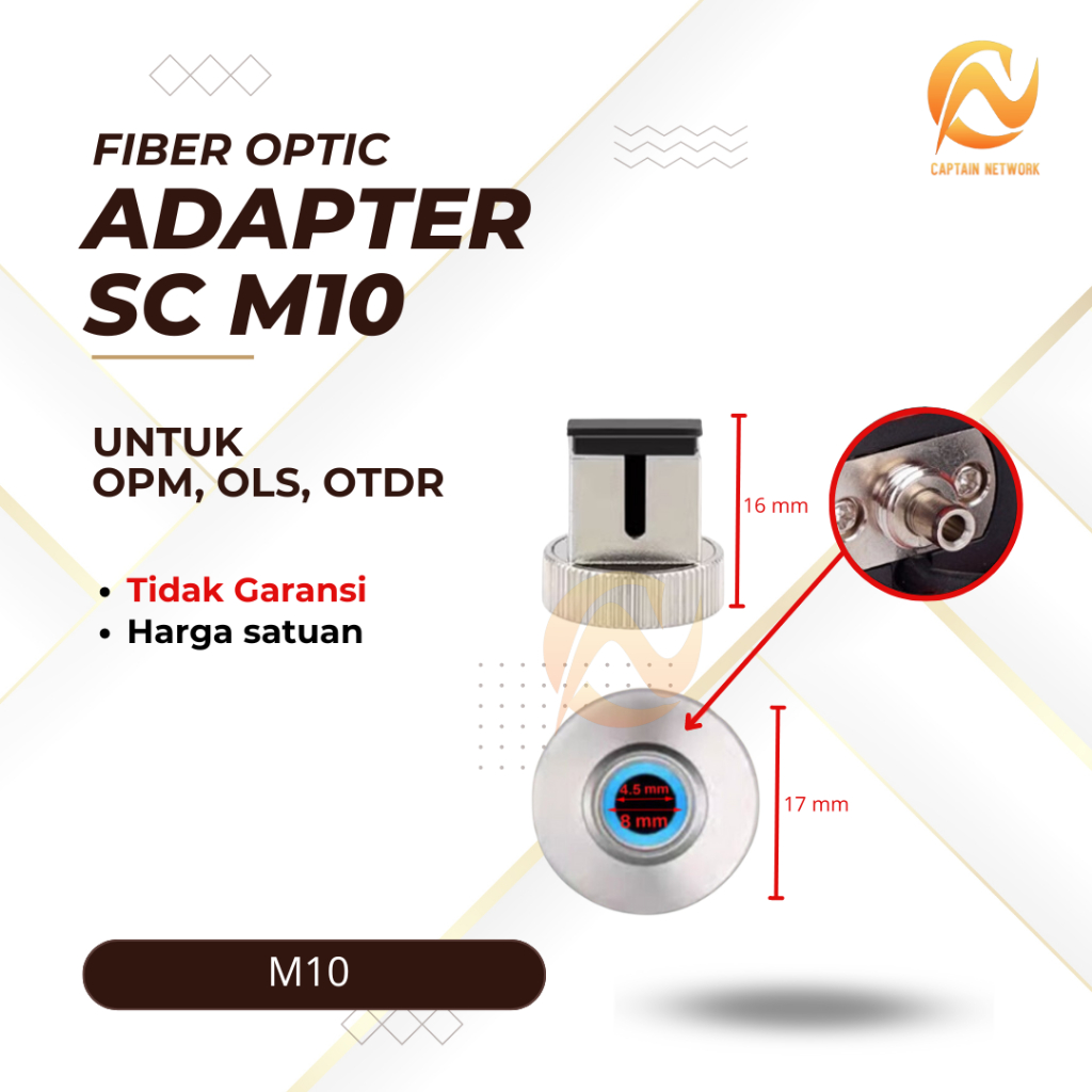 Jual Fiber Optic SC Adapter M10 untuk OPM OLS OTDR |SC Adapter M10 FTTH ...