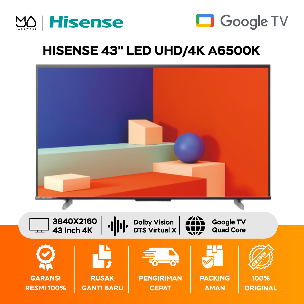 Jual Hisense LED Google TV 50 Inch 50A6500K / 50A6500 4K UHD - Garansi ...