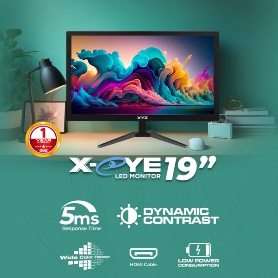 Jual Monitor LED 19 inch XYZ X-EYE HDMI VGA | Shopee Indonesia