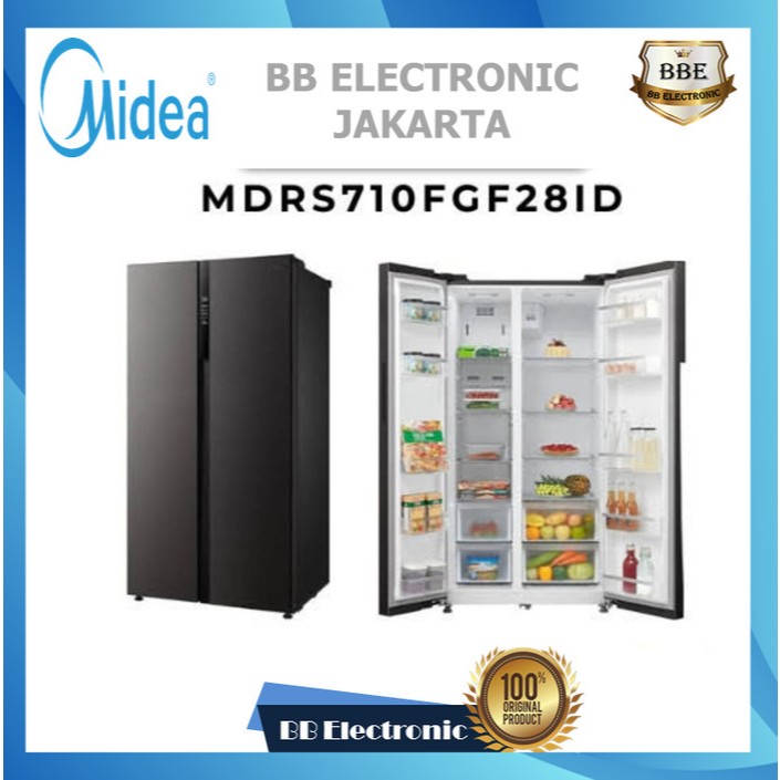 Jual Kulkas Side By Side MIDEA MDRS710FGF28ID | Shopee Indonesia