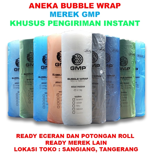 Jual INSTANT Bubblewrap GMP utuh dll 125cm x 50m Hitam Putih Bubble ...