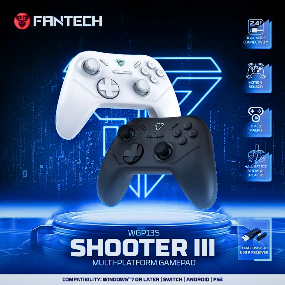 Jual Fantech WGP13S Shooter III 3 Gamepad Wireless 2.4G Anti-Drift Hall ...