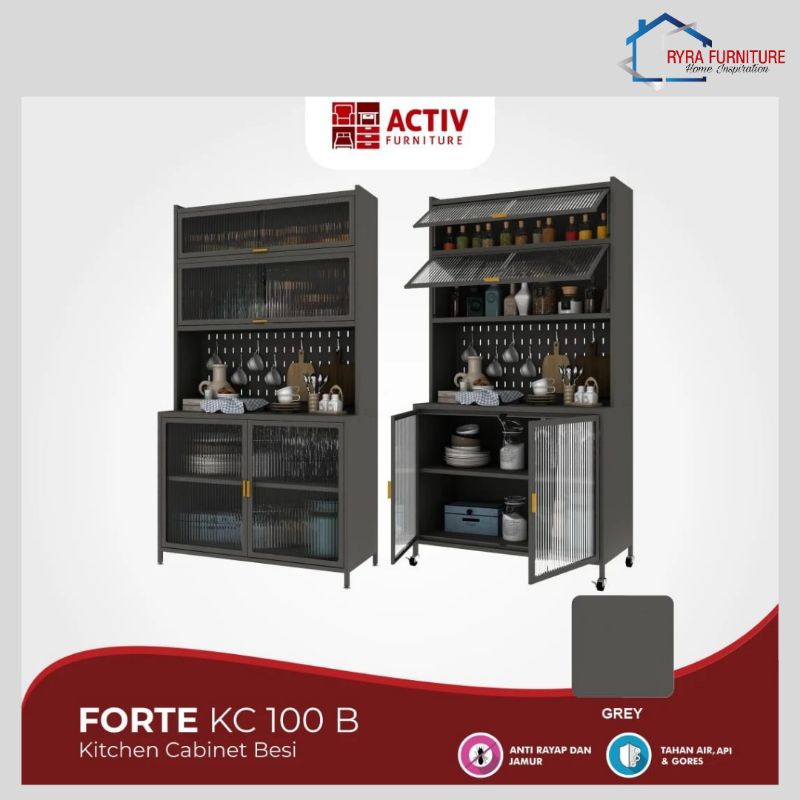 Jual ACTIV - FORTE KC 100 B - KITCHEN BESI / KABINET DAPUR BESI / LEMARI DAPUR BESI / RAK DAPUR ...