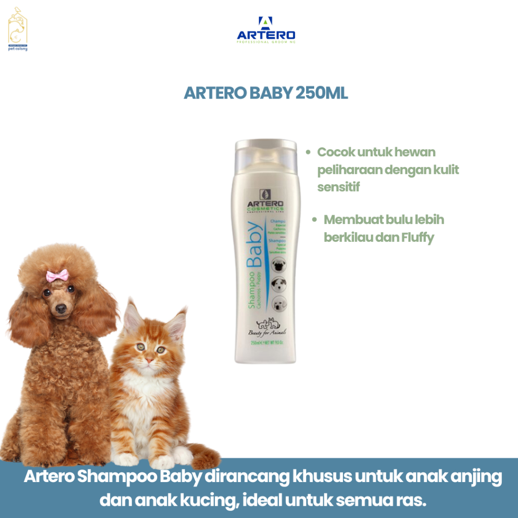 Jual Pet Shampoo ARTERO COSMETICS Baby 250ml Shampoo Anjing | Shopee Indonesia