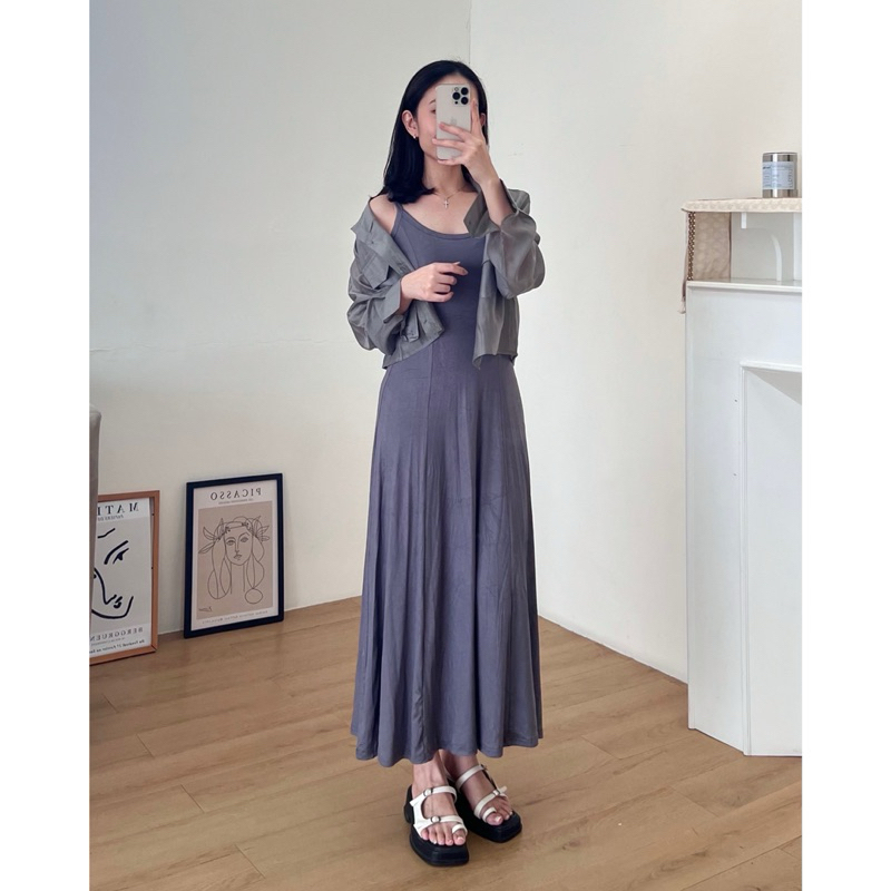 Jual Kamiclothing.id — Bennett Set Dress (casual dress wanita inner dan ...