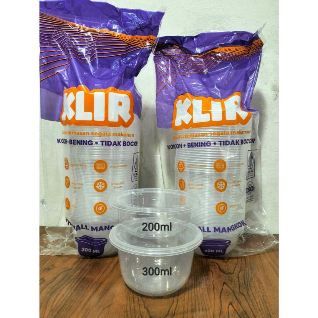 Jual Thinwall Bulat 200ml , 300ml / KLIR Mangkok Plastik Cup Tempat ...