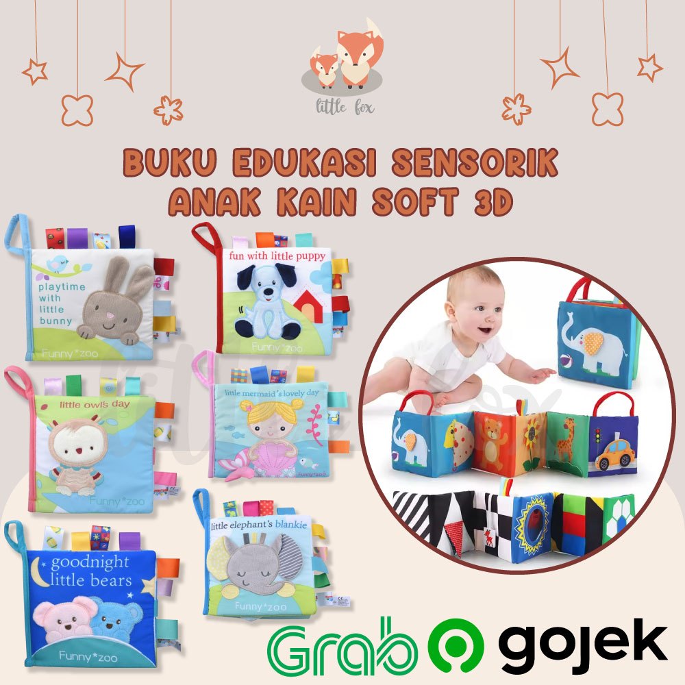 Jual Buku Kain Bayi / Cloth Baby Book / Edukasi Mainan Sensory Anak ...