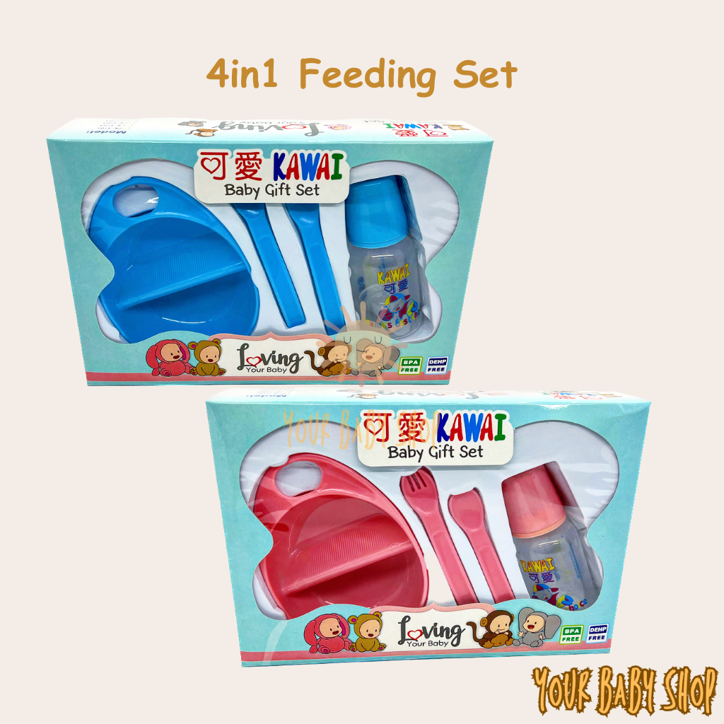 Jual 4in1 Feeding Set Ninio Sumo - Set Peralatan Makan Bayi Mangkok ...