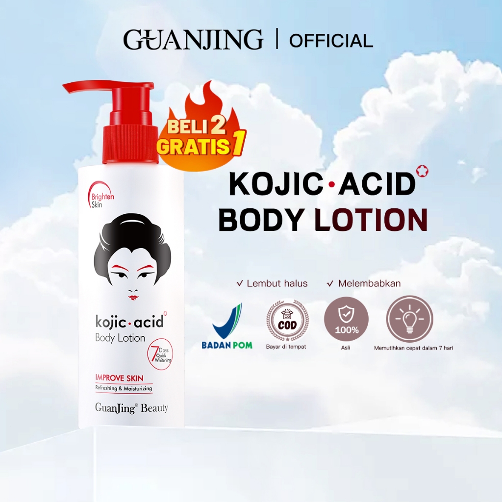 Jual 【Beli 2 gratis 1】GUANJING Kojic Acid Body Lotion Whitening Nourish ...