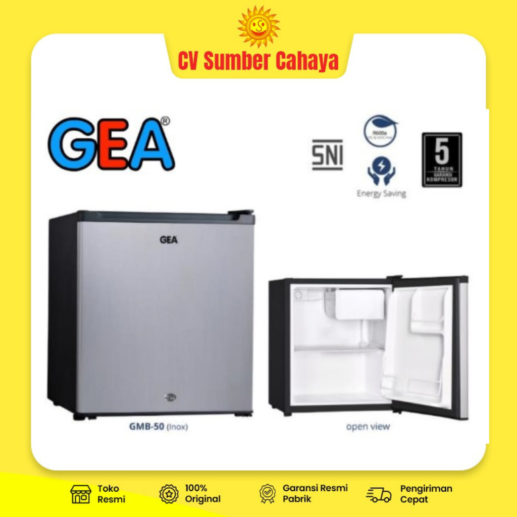 Jual GEA Kulkas Portable Mini 46L Mini Bar GMB-50 GMB 50 INOX Matt Grey ...