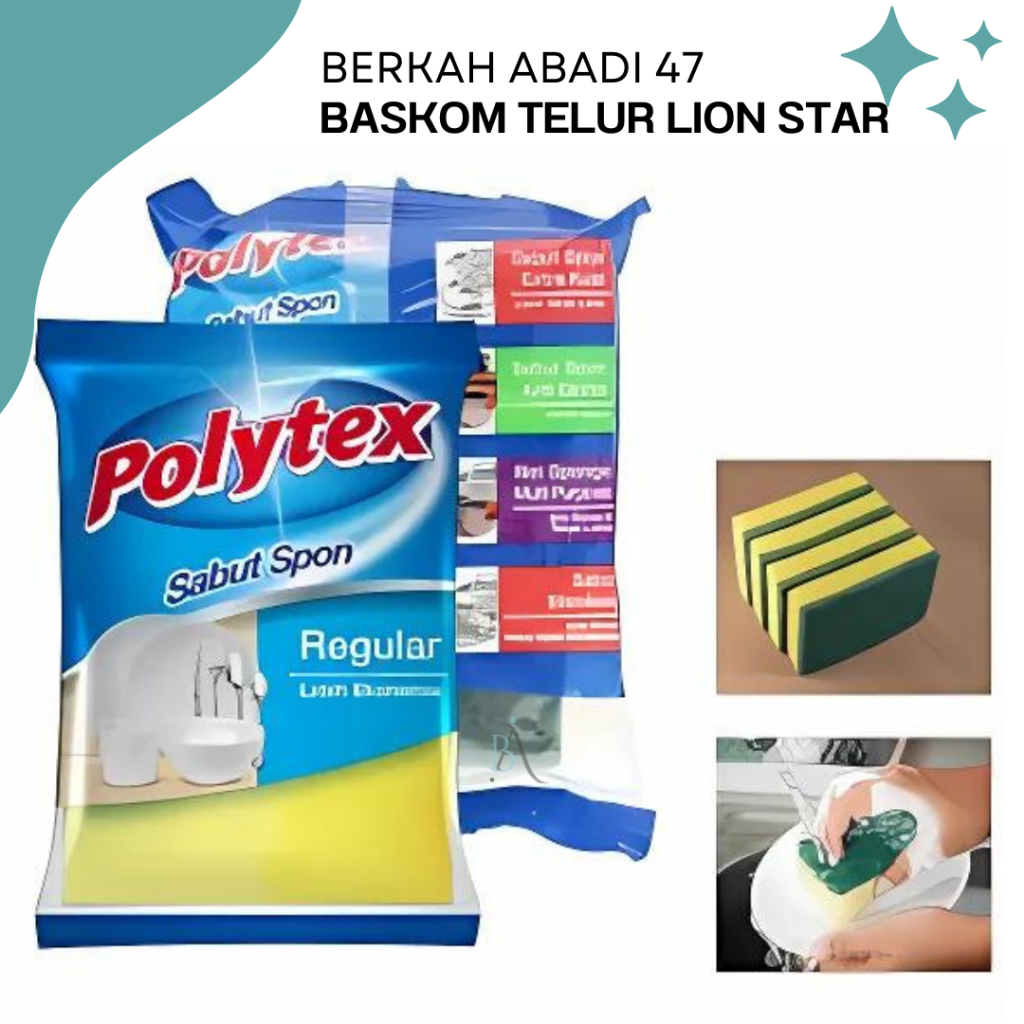 Jual Spons Cuci Piring Tanpa Sabut Spons Cuci Piring Politex Regular Polytex Spon Sabut Reguler ...