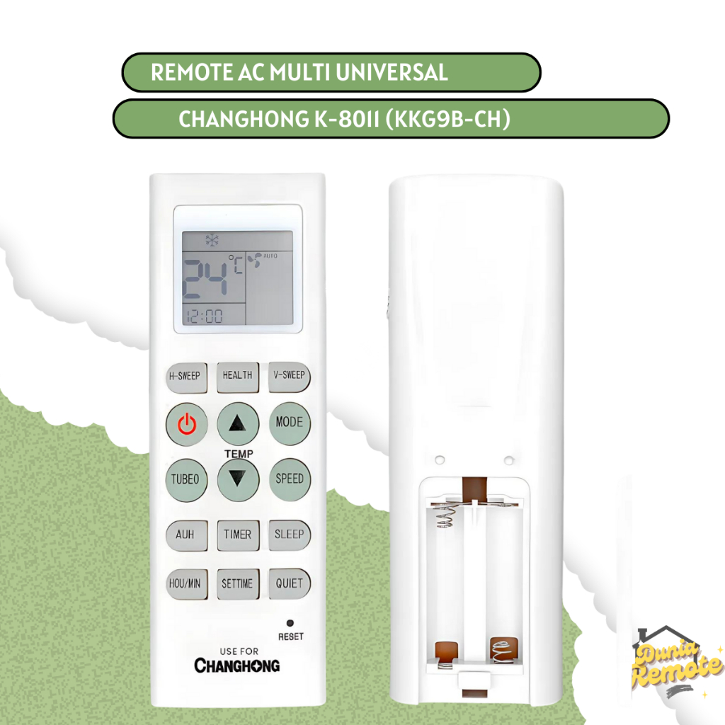 Jual Remot Remote AC Changhong Multi Universal K-8011CH tanpa setting ...