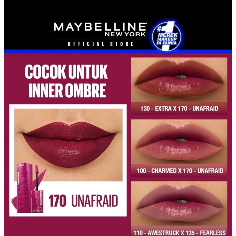 Jual (BARU) MAYBELLINE SUPERSTAY VINYL INK SHADE 170 UNAFRAID | Shopee ...